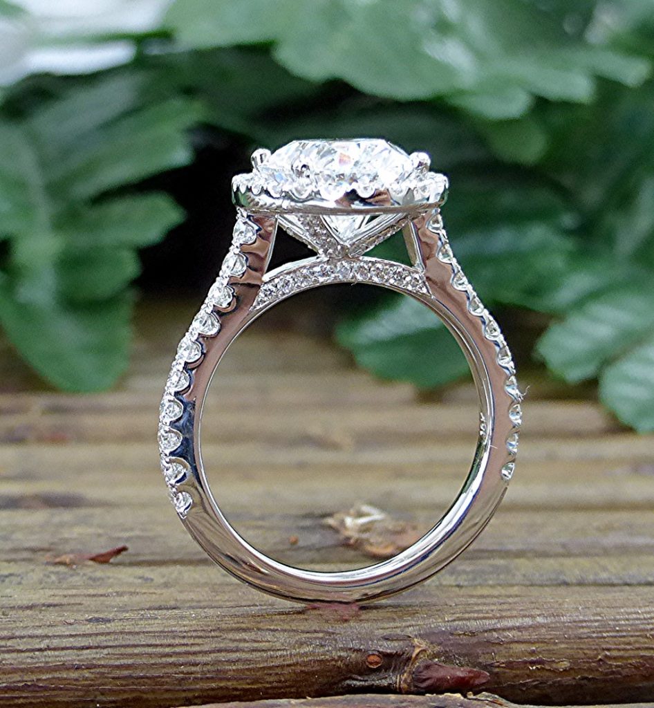 Four Carat Oval Diamond Engagement Ring | Limpid Jewelry