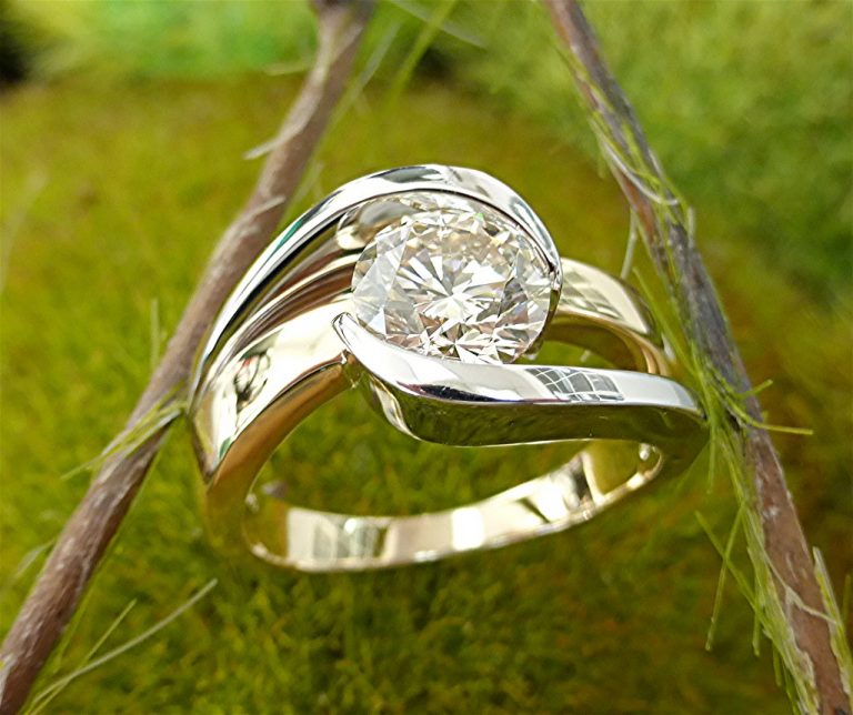 Off Center Bypass Diamond Ring | Limpid Jewelry